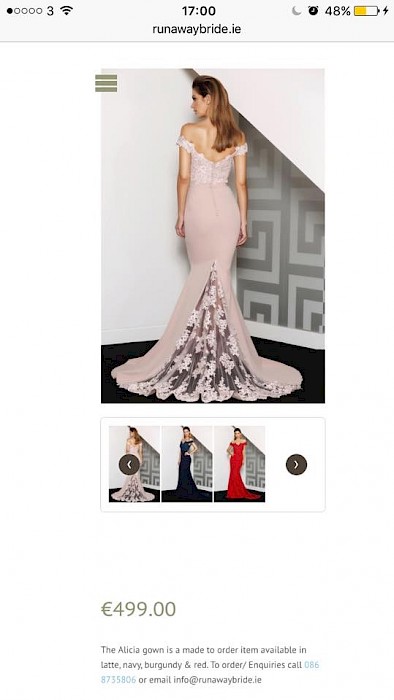 Runaway Bride Dress; Alicia Gown